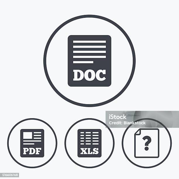 Document Icons Xls Pdf File Signs向量圖形及更多代幣圖片 代幣 問 問答 Istock
