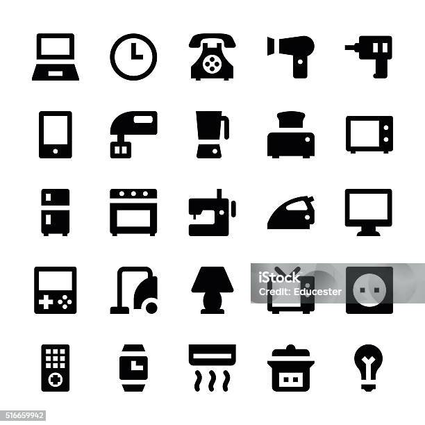 Home Appliances Vector Icons 1向量圖形及更多brand Name Video Game圖片 Brand