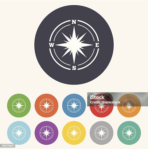 Compass Signe Icône Windrose Symbole De Navigation Vecteurs Libres De
