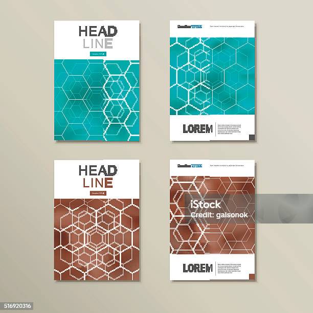 Desain Pola Segi Enam Geometris Set Vektor Ilustrasi Stok Unduh
