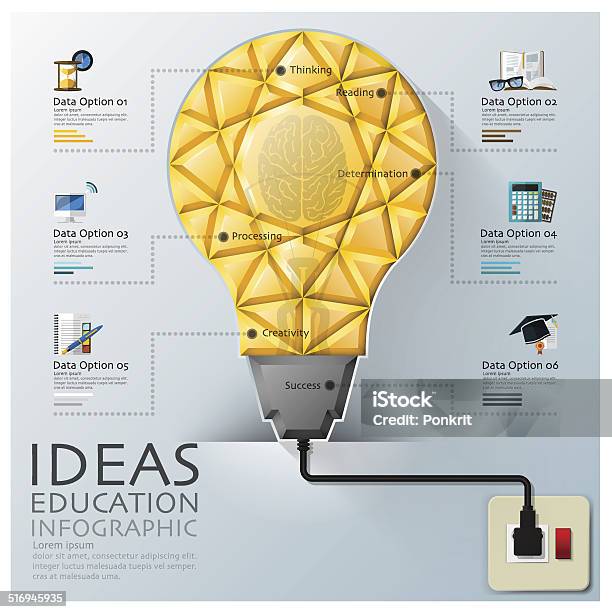 Bola Lampu Ide Poligon Tiga Dimensi Dan Infografis Pendidikan Ilustrasi ... Bola Lampu Ide Poligon Tiga Dimensi Dan Infografis Pendidikan Ilustrasi ...