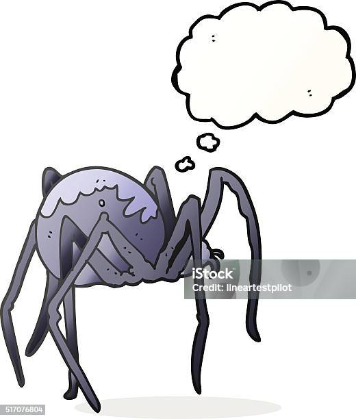 Thought Bubble Cartoon Creepy Spider向量圖形及更多剪貼畫圖片 剪貼畫 可愛 奇異的 Istock
