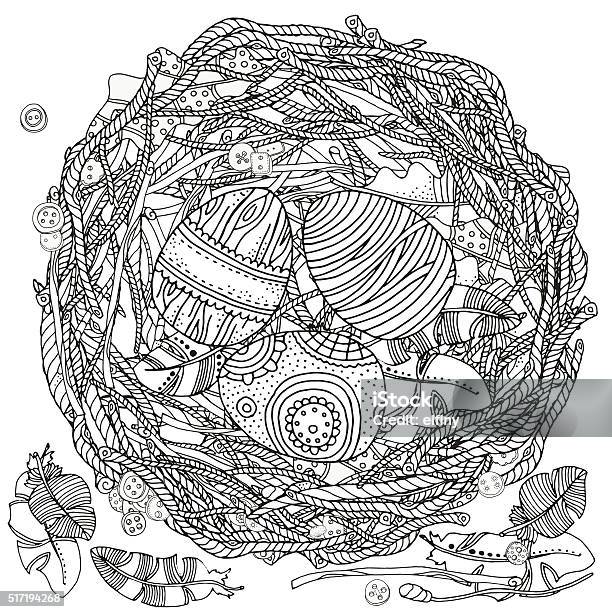 Sarang Burung Dengan Telur Telur Paskah Dekorasi Mata Air Ilustrasi ... Sarang Burung Dengan Telur Telur Paskah Dekorasi Mata Air Ilustrasi ...