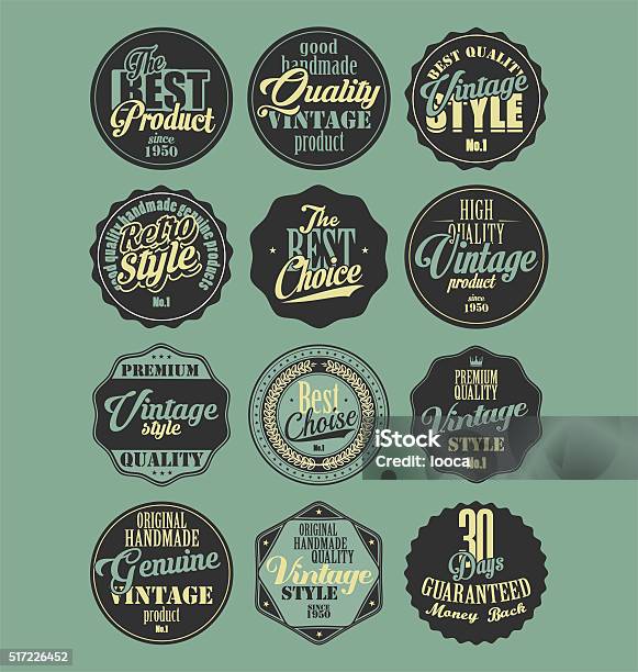 Premium Kualitas Retro Lencana Koleksi Latar Belakang Biru Set ... Premium Kualitas Retro Lencana Koleksi Latar Belakang Biru Set ...