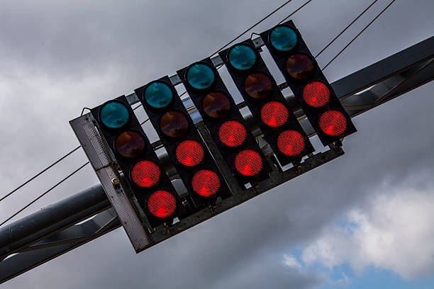 Free Stock Photo of Close Up of Traffic Light Showing Red Light ...