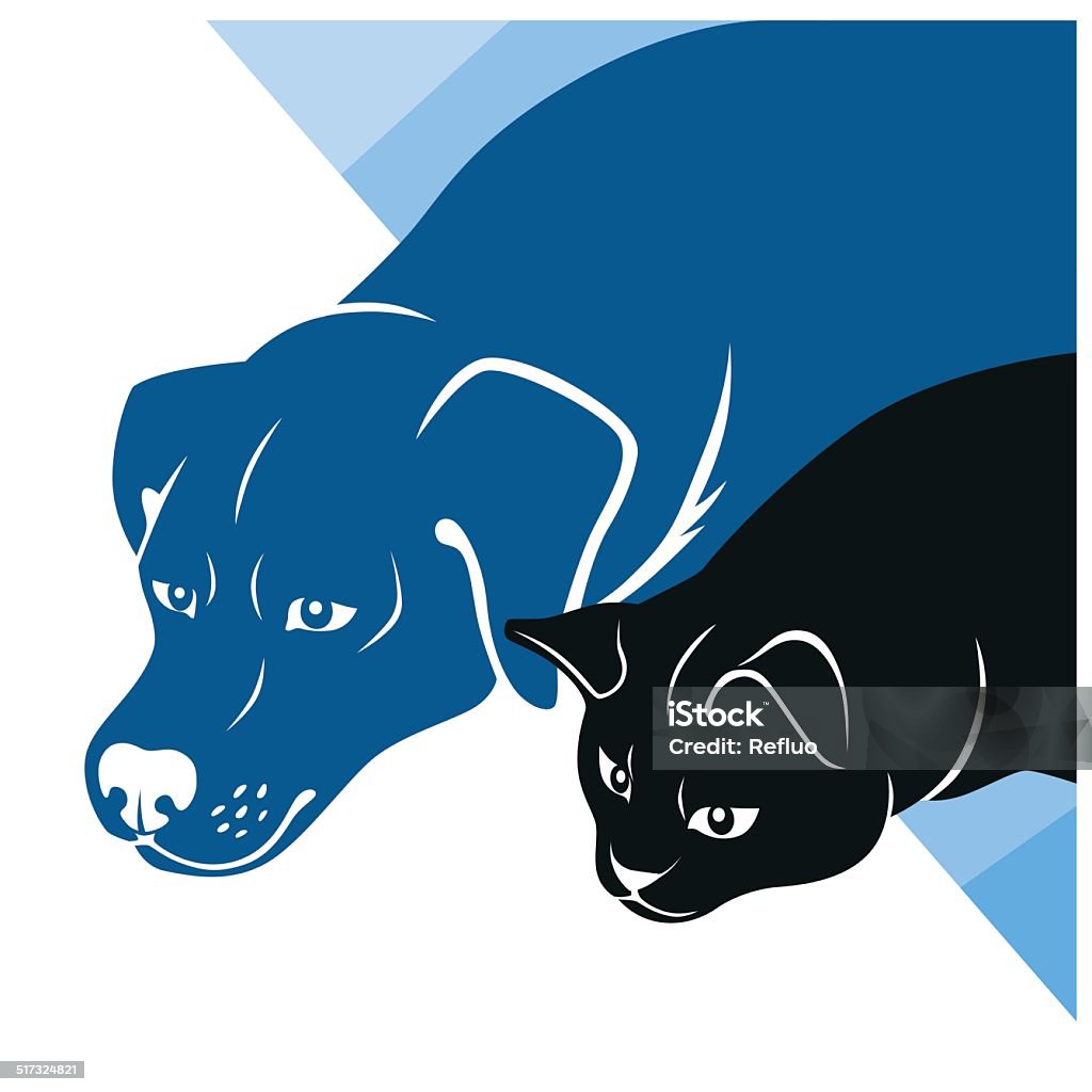 Ilustración De Gato Y Perro Siluetas De Esquina Y Más Vectores Libres