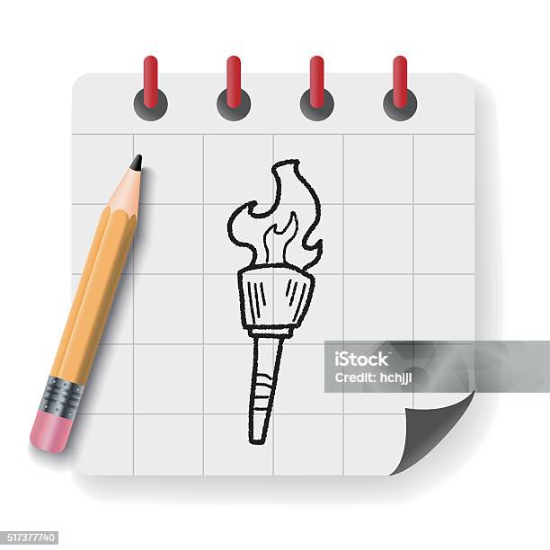 Torch 낙서 그리기에 대한 스톡 벡터 아트 및 기타 이미지 그리기 낙서 드로잉 낙서 패턴 Istock