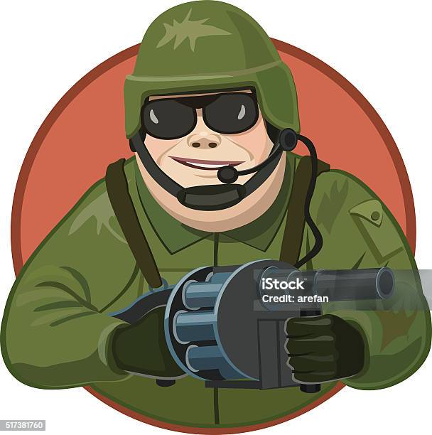 Soldier With A Grenade Launcher Icon向量圖形及更多三軍圖片 三軍 侵略 保護 Istock