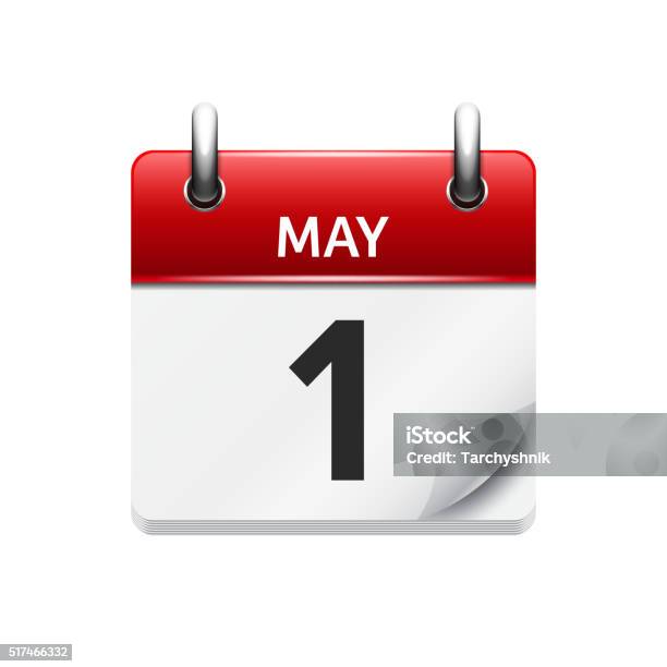 May 1 Vector Flat Daily Calendar Icon Date And Time Stock Illustration ... May 1 Vector Flat Daily Calendar Icon Date And Time Stock Illustration ...