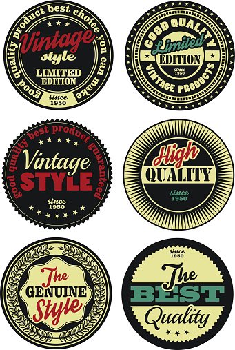 Kualitas Premium Retro Koleksi Lencana Hitam Dan Krem Set Ilustrasi ... Kualitas Premium Retro Koleksi Lencana Hitam Dan Krem Set Ilustrasi ...