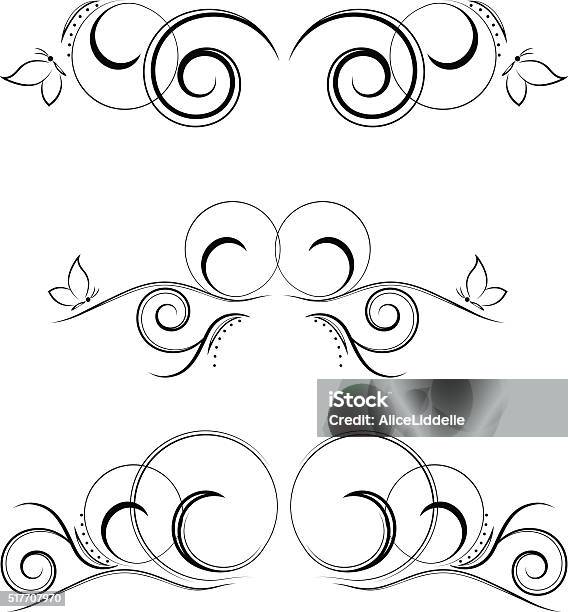 Vector Decorative Elements Borders And Page Decoration向量圖形及更多一組物體圖片