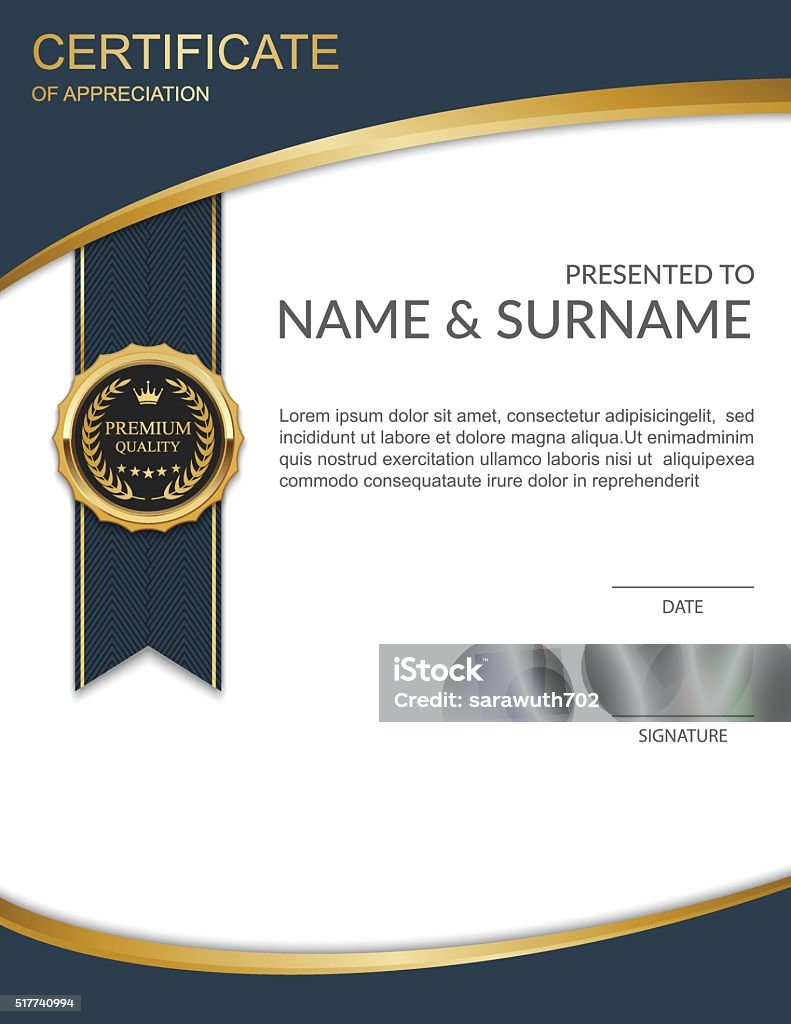Vector Certificate Template向量圖形及更多凸版效果圖片 凸版效果 成功 成就 Istock