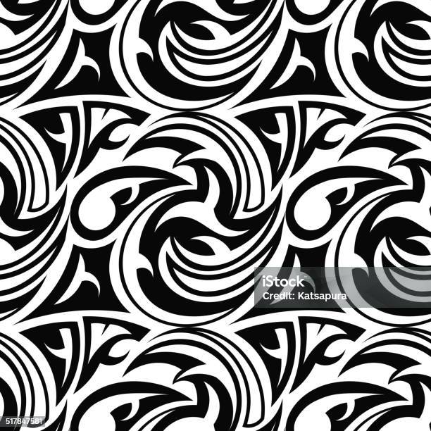Black And White Seamless Texture Tribal向量圖形及更多不足的圖片 不足的 具有特定質地 原住民