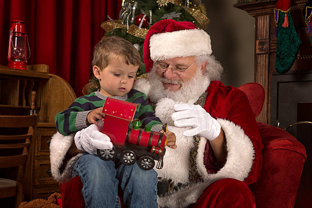 Free Stock Photo of Two Stuffed Santas Sitting Together | Download Free ...