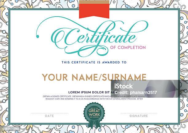Vector Certificate Template向量圖形及更多優惠券圖片 優惠券 凸版效果 商務 Istock