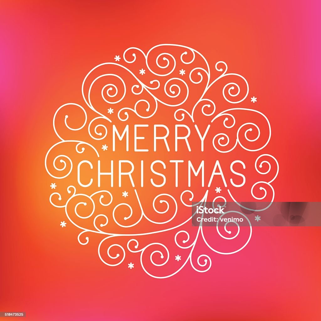 Vector Merry Christmas Hand Lettering Stock Illustration Download
