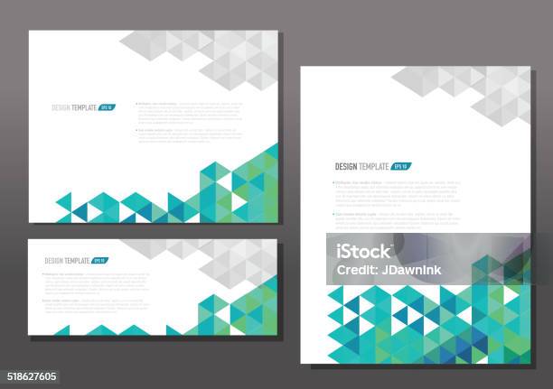 Presentation Template Set With Sample Text Layout Green Gray向量圖形及更多插座圖片