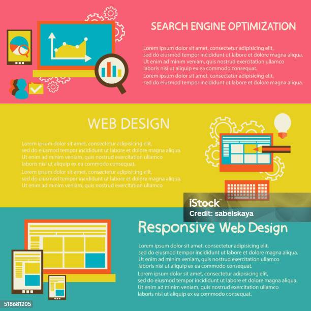 Seperangkat Konsep Ilustrasi Vektor Desain Datar Untuk Proses Kreatif