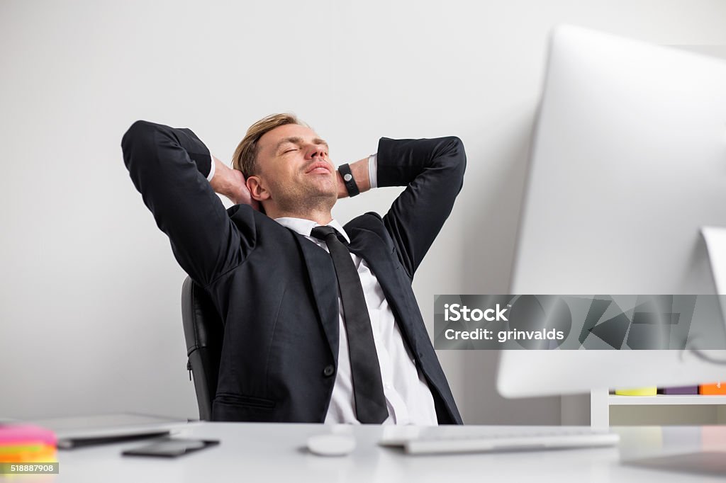 Successful Business Man Taking Break From Work Stock Photo - Download ... Successful Business Man Taking Break From Work Stock Photo - Download ...
