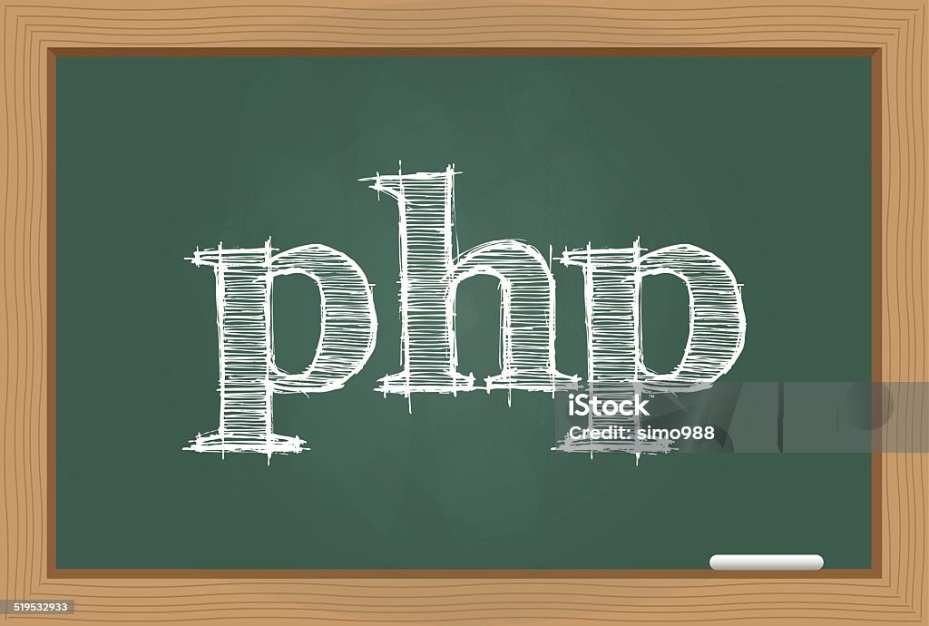 Php 텍스트를 칠판 Php 프로그래밍 언어에 대한 스톡 벡터 아트 및 기타 이미지 Php 프로그래밍 언어 개념 개념과