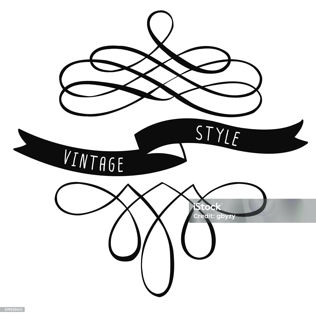 Calligraphic Design Elements And Frames向量圖形及更多式樣圖片 式樣 復古風格 插圖 Istock