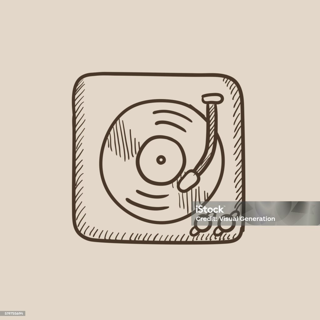 Ilustración De Tocadiscos Dibujo Icono Y Más Vectores Libres De