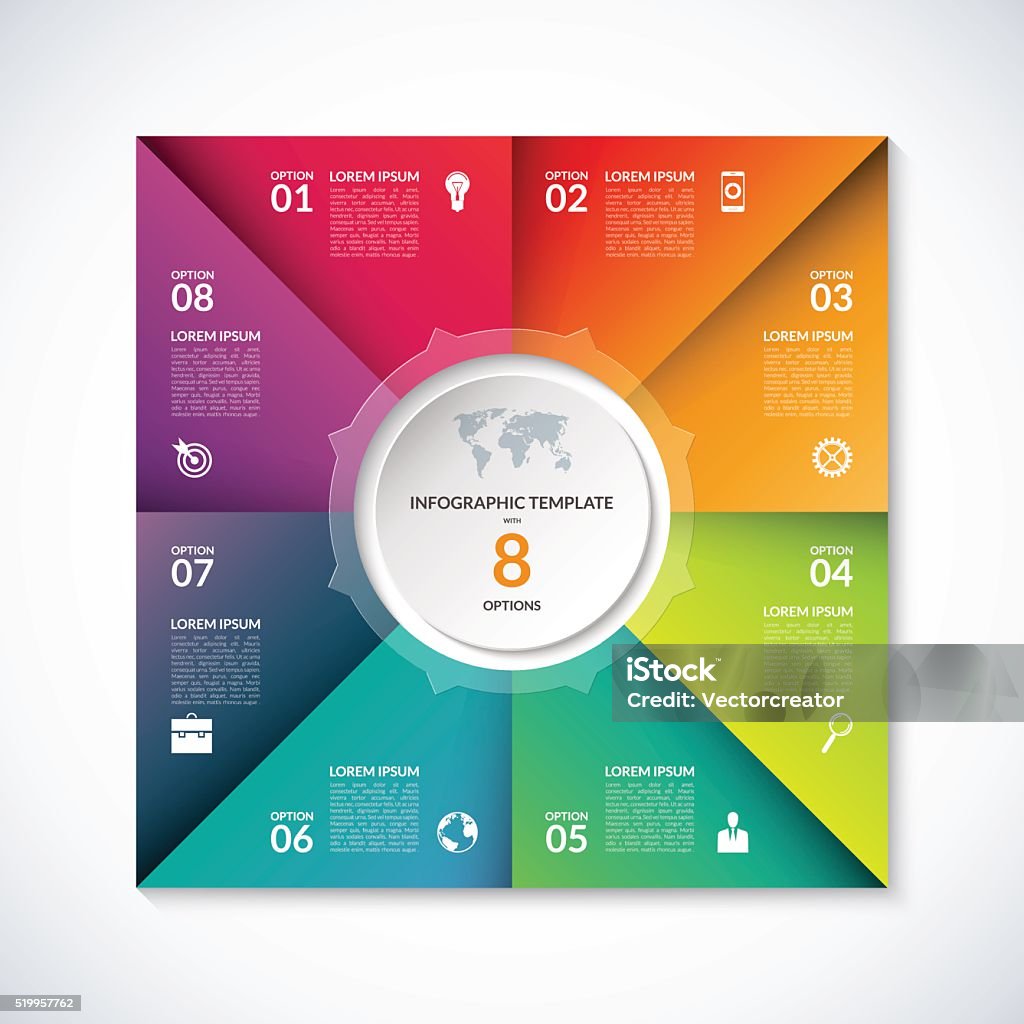 Vector Infographic Square Template With 8 Options Stockvectorkunst en ... Vector Infographic Square Template With 8 Options Stockvectorkunst en ...