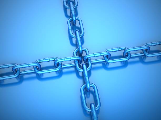 Free Stock Photo of Close up of a Metal Chain on Blue Background ...