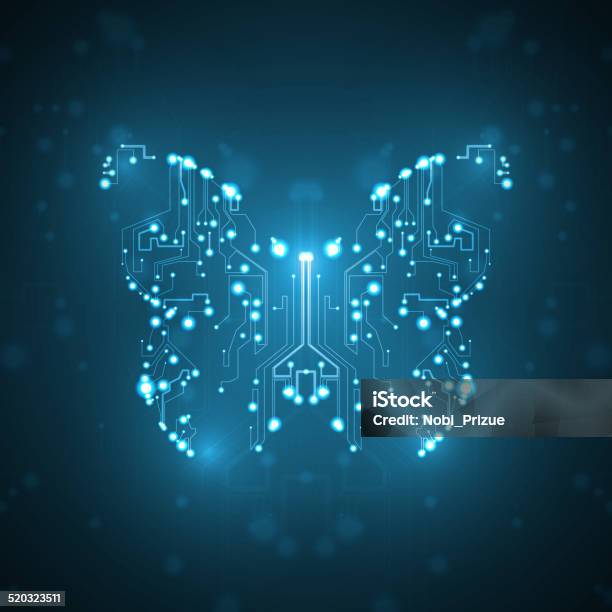 Circuit Board Background向量圖形及更多技術圖片 技術 數碼製圖 蝴蝶 Istock