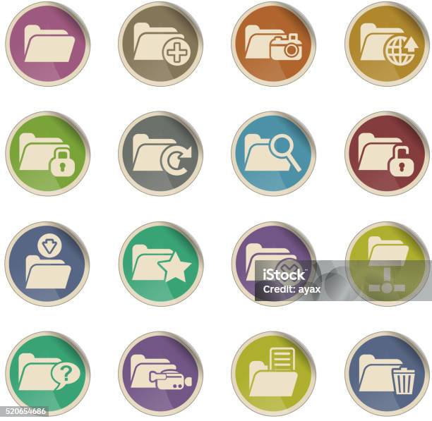 Folder Icon Set向量圖形及更多下載圖片 下載 商務 商業金融與工業 Istock