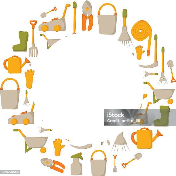 Vector Garden Tools Background向量圖形及更多乾草叉圖片 乾草叉 保護手套 修枝剪 Istock