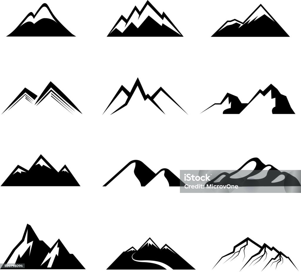 Mountains Black Vector Icons Stock Illustration - Download Image Now ... Mountains Black Vector Icons Stock Illustration - Download Image Now ...