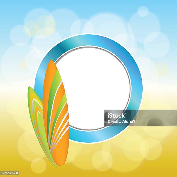 Abstract Background Holidays Design Orange Green Surfboards Blue Yellow
