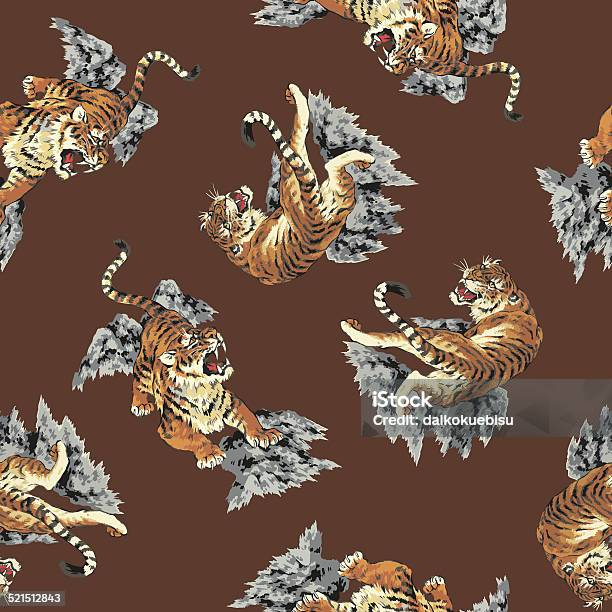 Tiger 패턴 고양잇과에 대한 스톡 벡터 아트 및 기타 이미지 고양잇과 공격성 공포 무서움 Istock