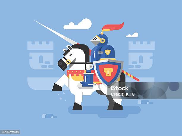Knight 시 승마 문자 갑옷에 대한 스톡 벡터 아트 및 기타 이미지 갑옷 창 경쟁 Istock