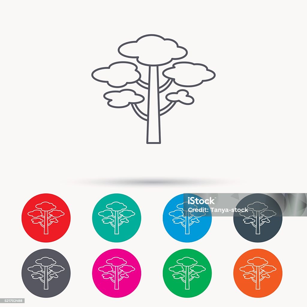 Ikon Pohon Pinus Kayu Hutan Ilustrasi Stok Unduh Gambar Sekarang Alam Bagian Tinggi Bawah