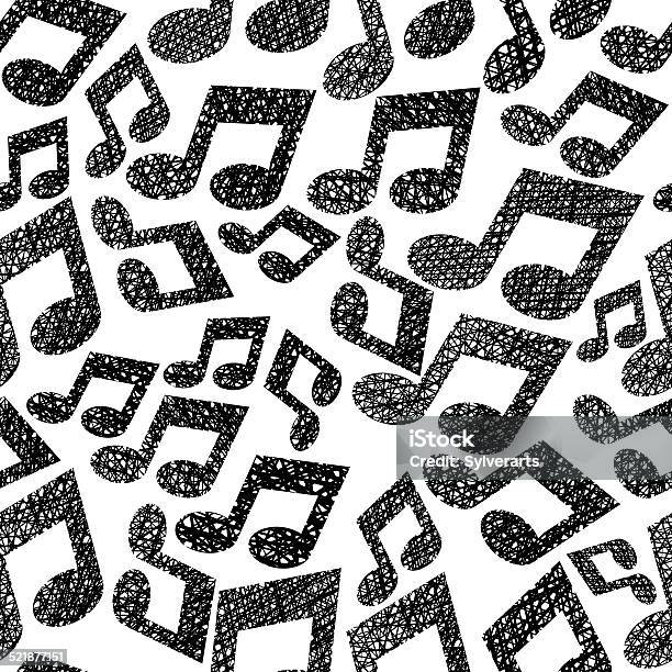 Music Notes Seamless Pattern Musical Theme Vector Background向量圖形及更多具有特定