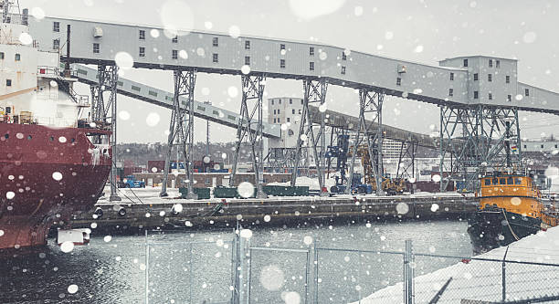 Free picture: snowflakes, snowstorm, boats, cold water, harbor, water ...