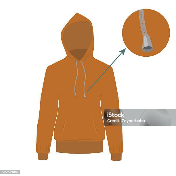 Sweater Berkerudung Vector Hoodie Dengan Desain Warna Solid Dan Datar