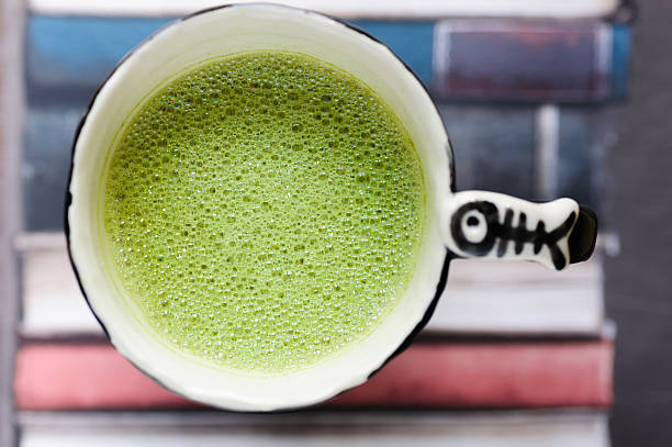 Free Stock Photo of Overhead view of a cup of Matcha green Tea ...