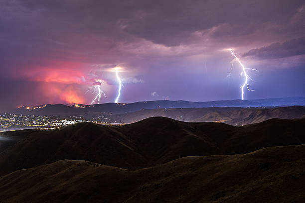 Free Stock Photo of Multiple Lightning Strikes in the Sky | Download ...
