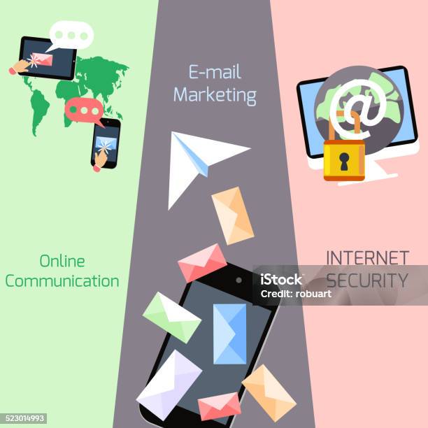 Email Marketing Security Communication Concepts Stock Illustration ... Email Marketing Security Communication Concepts Stock Illustration ...