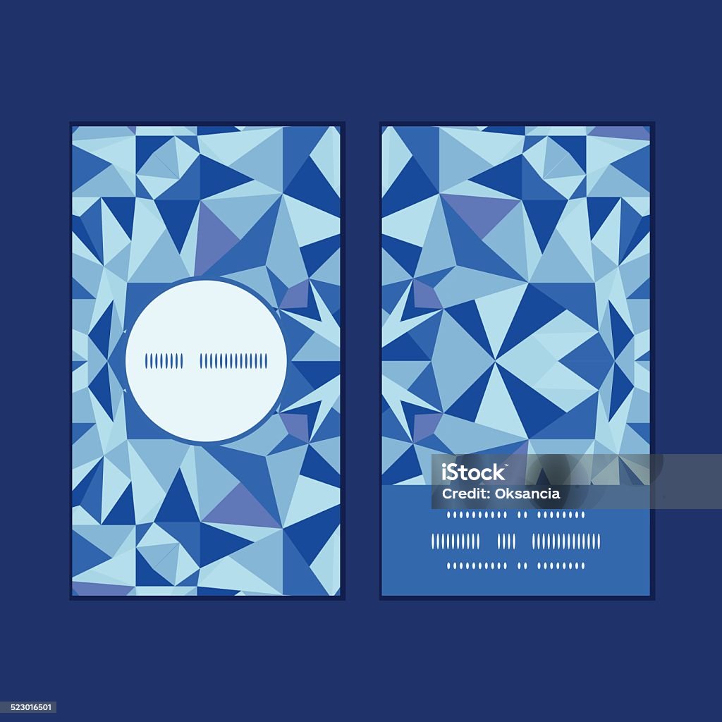 Vector Blue Triangle Texture Vertical Round Frame Pattern Business