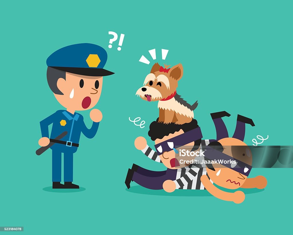 Ilustración de Dibujos Animados Lindo Perro Policía Para Disfrutar De ... Ilustración de Dibujos Animados Lindo Perro Policía Para Disfrutar De ...