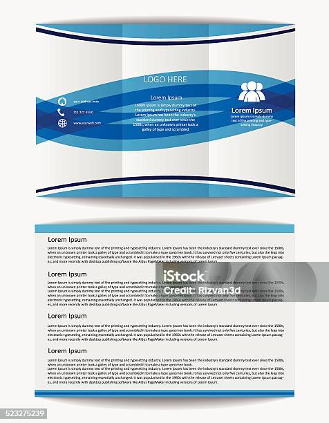 Templat Vektor Desain Brosur Trifold Ilustrasi Stok Unduh Gambar