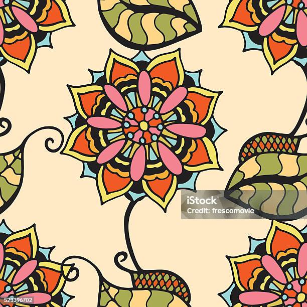 Ornate Floral Seamless Texture向量圖形及更多一朵花圖片 一朵花 大自然 大自然美 Istock