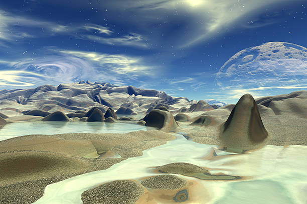 Free picture: Futuristic surreal lakeside digital landscape from ...