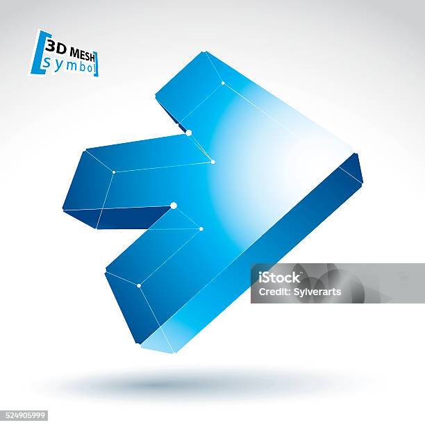 3 D 메쉬형 트렌디한 색상화 앞으로 화살표 흰색 바탕에 흰색 배경을 0명에 대한 스톡 벡터 아트 및 기타 이미지 0명 3