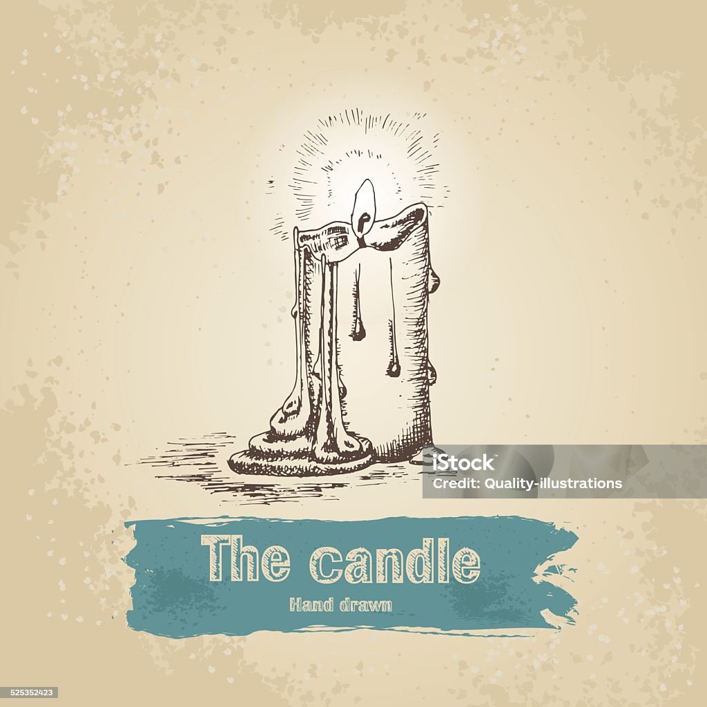 Lilin Yang Digambar Dengan Tangan Ilustrasi Stok Unduh Gambar Sekarang Agama Subjek Api