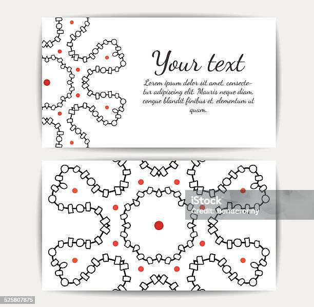 Invitation Business Card Or Banner Template Round Floral Vector